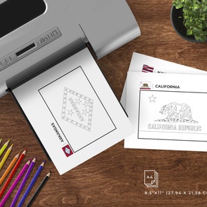 US State Flags Coloring Pages, USA State Flags, Homeschool Geography ...