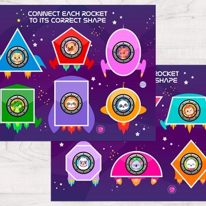 Shapes for Preschool, Shapes for Sorting, Geometric Shapes, Spaceship ...