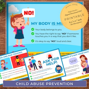 Good and Bad Touch, Learning Printable Booklet, Teaching Body Safety to ...