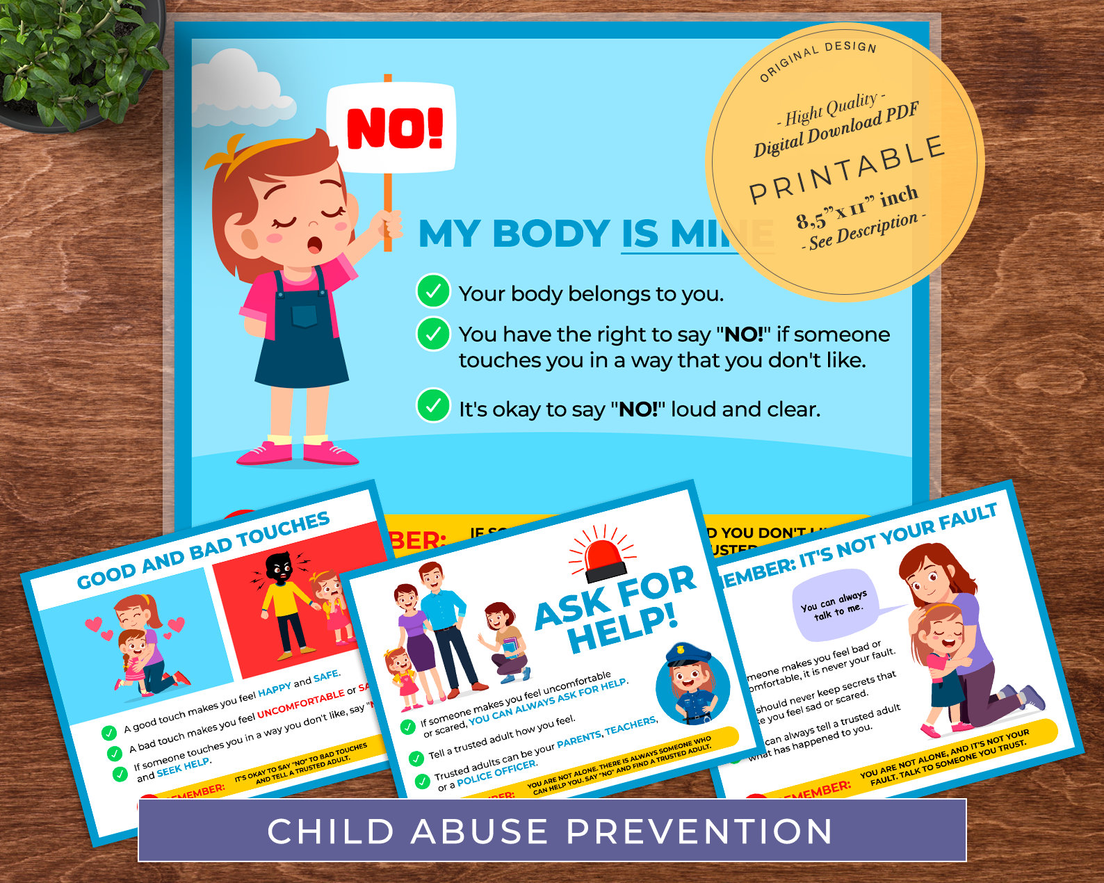 Good and Bad Touch, Learning Printable Booklet, Teaching Body Safety to ...