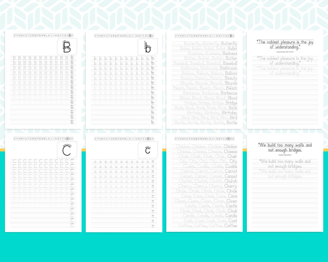 Left Handed Handwriting Practice Worksheets for Adults | Trace & Write ...