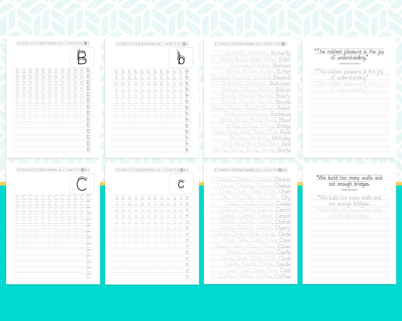 Left Handed Handwriting Practice Worksheets for Adults | Trace & Write ...