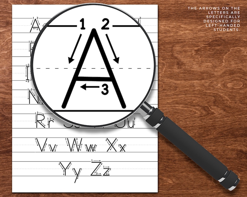 Left Handed Handwriting Practice Worksheets for Kids | Trace & Write ...