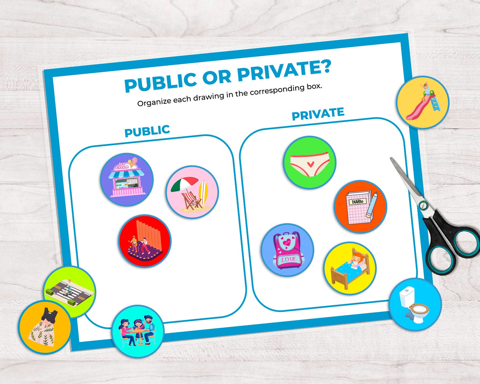 Good and Bad Touch, Learning Printable Booklet, Teaching Body Safety to ...