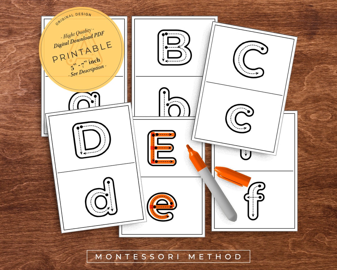 Montessori Cards for Toddlers, Printing Primer Cards, Alphabet Upper ...