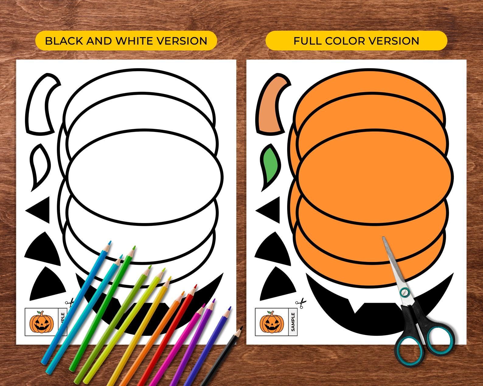 Pumpkin Printable Craft | Preschool Printable | Build a Pumpkin Fall ...