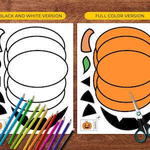 Pumpkin Printable Craft | Preschool Printable | Build a Pumpkin Fall ...