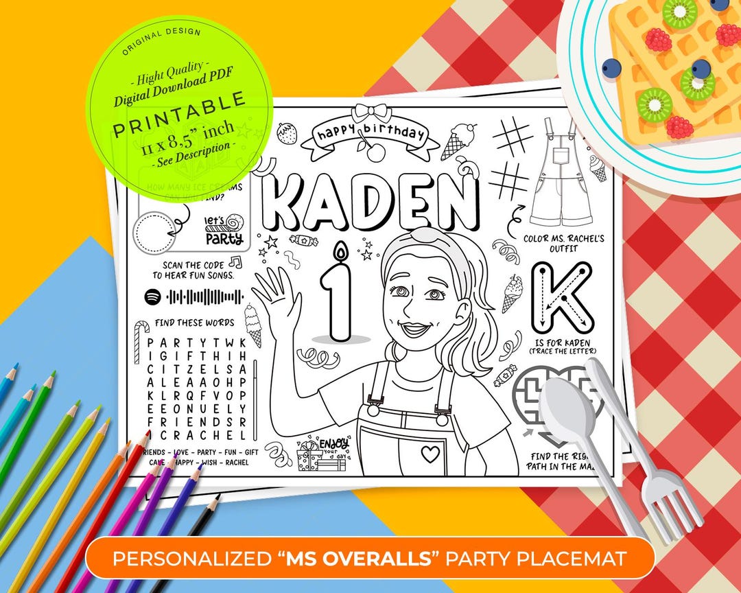 Ice Cream Birthday Party Coloring Placemat, Printable Ice Cream Truck ...