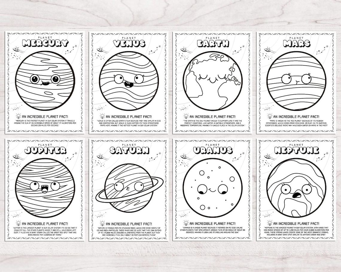 Printable Solar System Coloring Pages | Interesting Facts About the ...