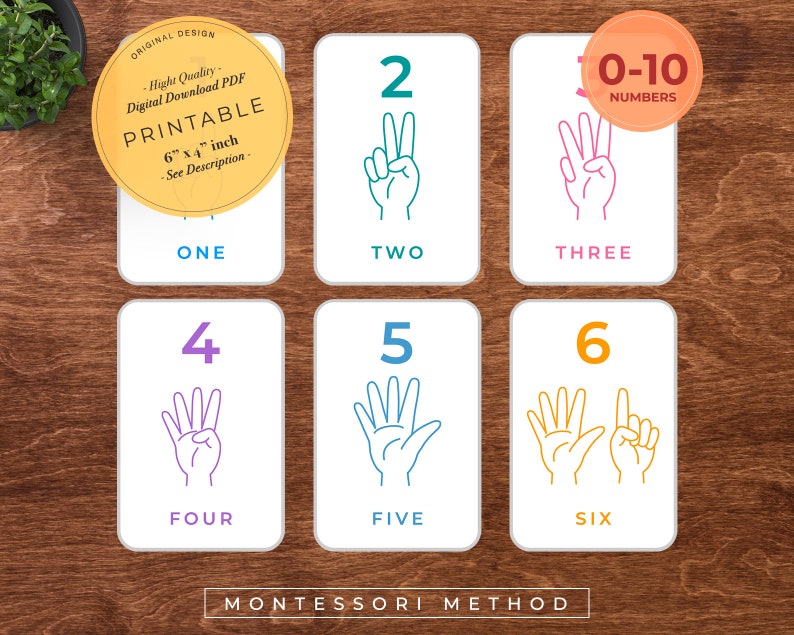 FINGER COUNTING Printable, Count the Fingers, Early Maths. Preschool ...