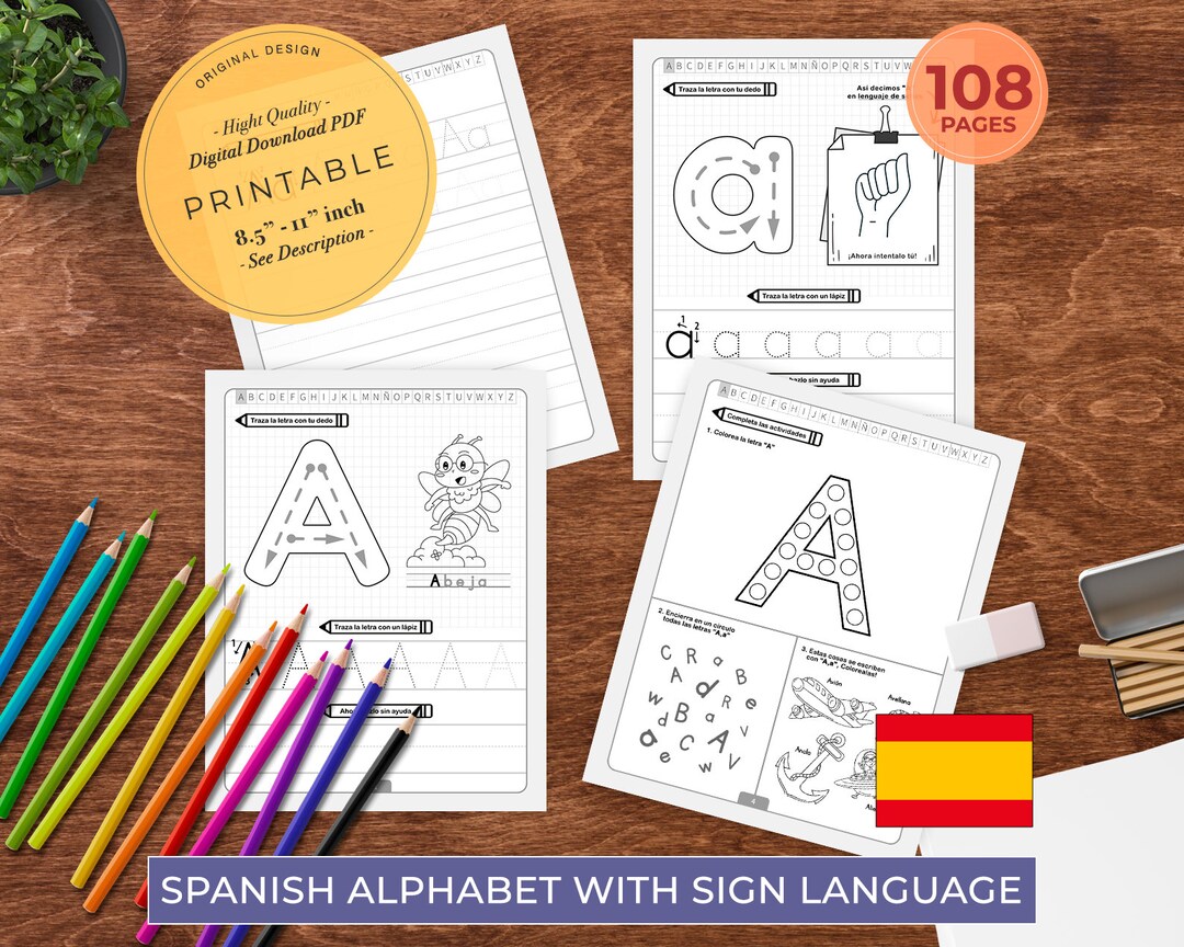 Alphabet Tracing Worksheets, Spanish Letter Worksheets, Coloring ...