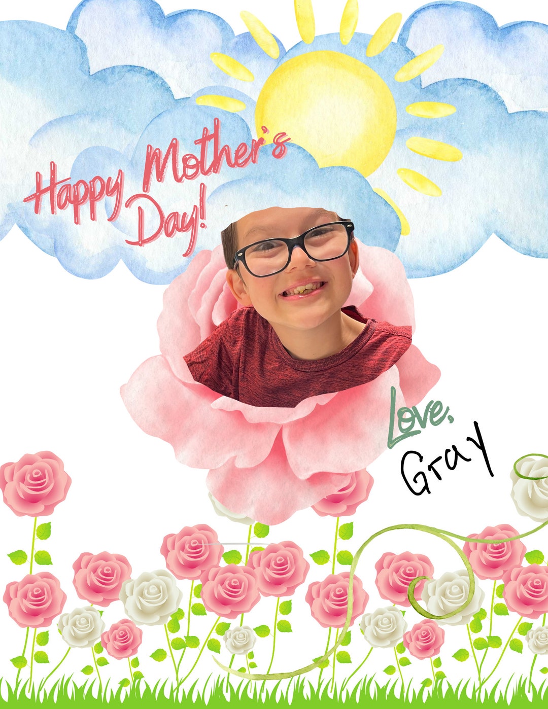 Mothers Day Picture Craft Printable - Etsy