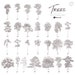 50 Trees Drawing Stamp Brush Set for Procreate : Landscape Tree Series ...