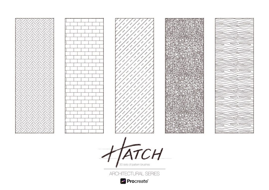 30 Architecture Brush/hatch for Procreate - Etsy