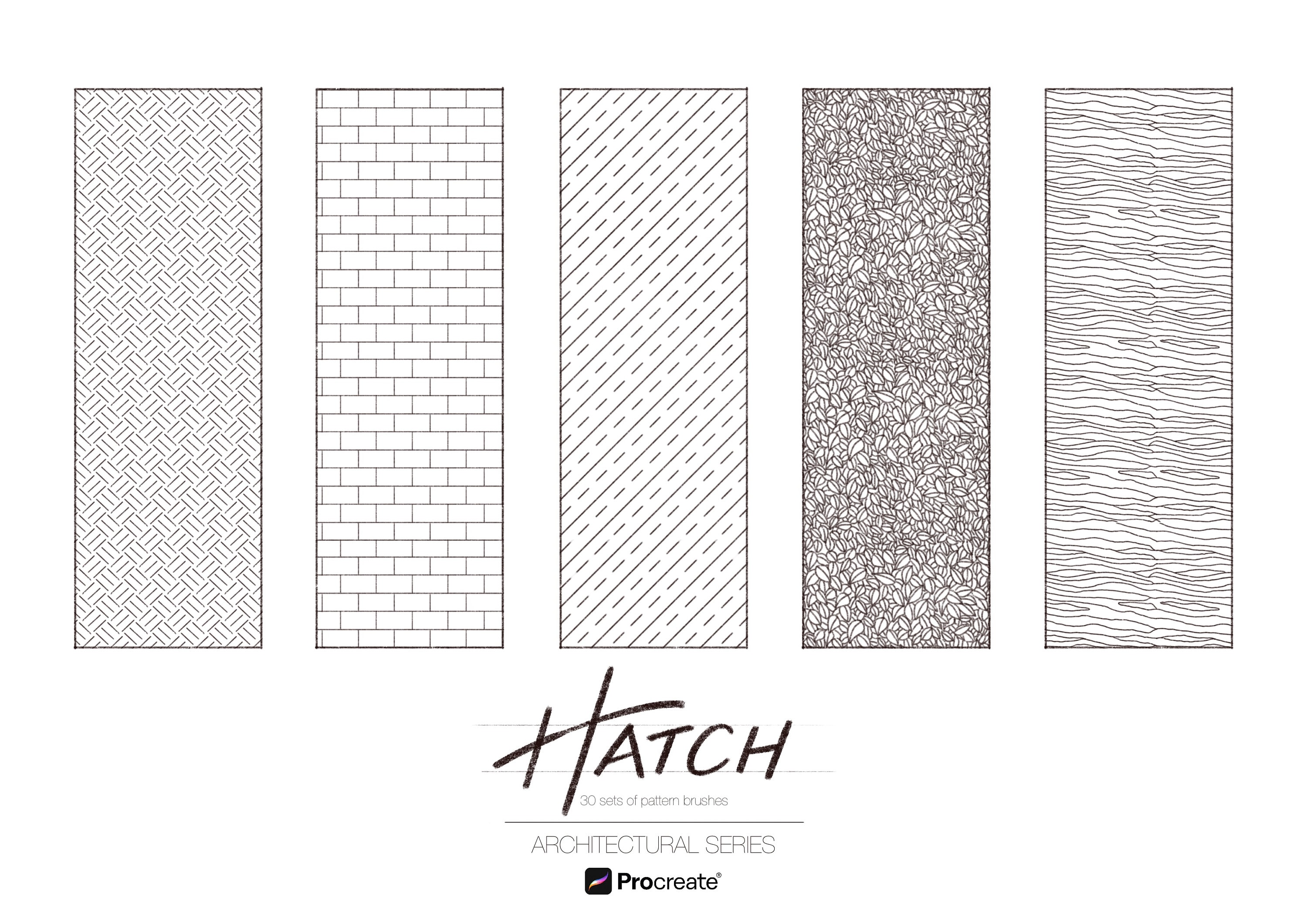 30 Architecture Brush/hatch for Procreate - Etsy