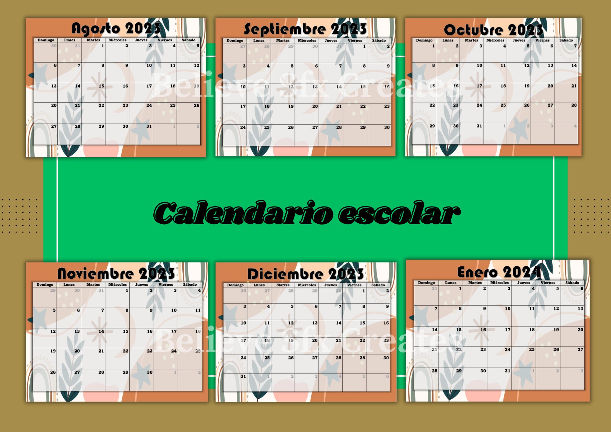 Calendario Escolar 2023 2024 En Word Excel Y Pdf 42 Off