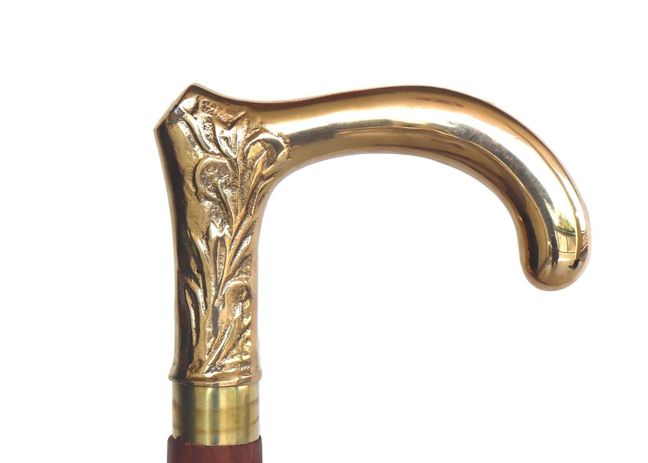 Handmade Walking Stick Wood Walking Canes Brass Handle Antique Walking ...