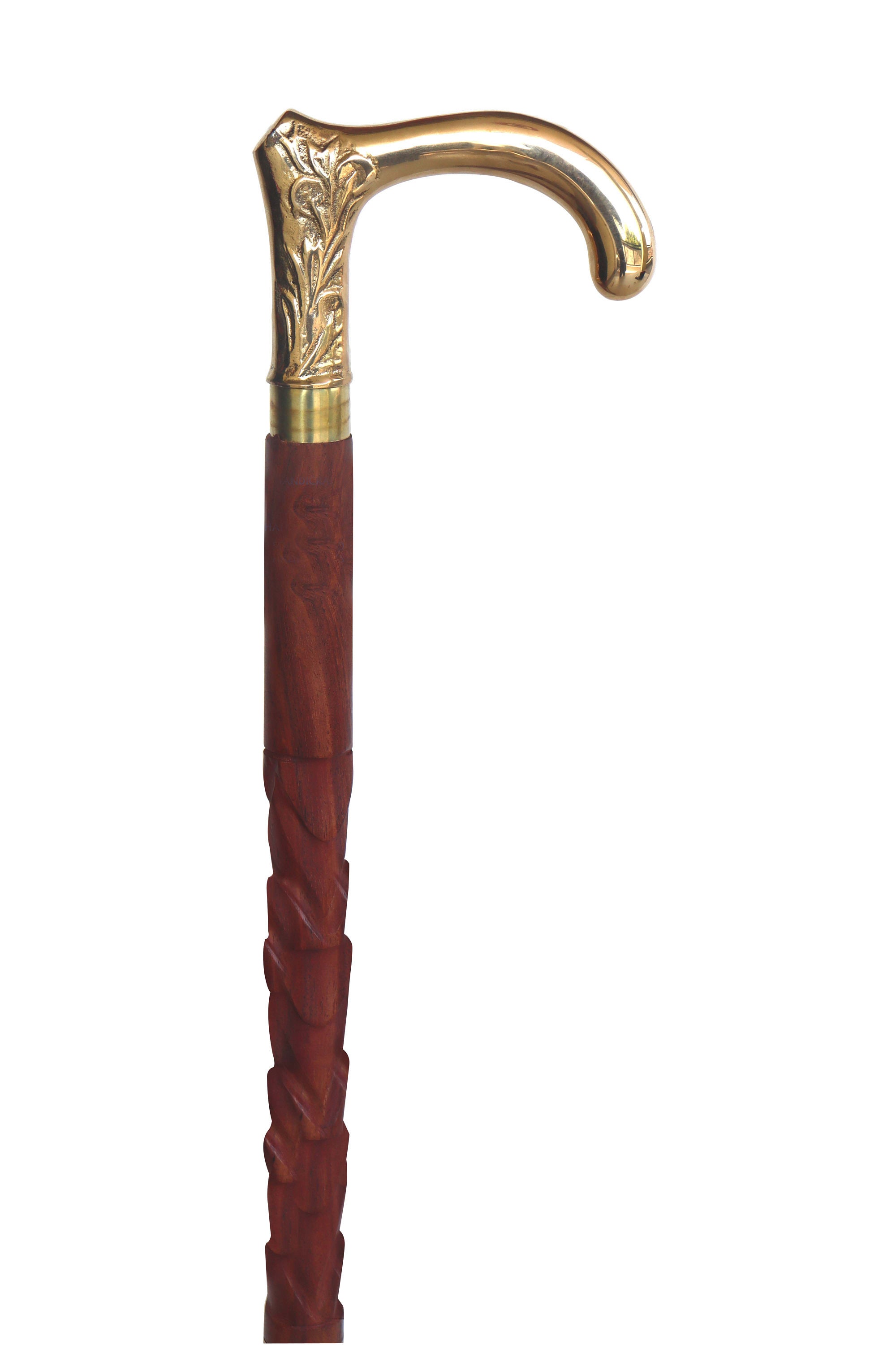 Handmade Walking Stick Wood Walking Canes Brass Handle Antique Walking ...