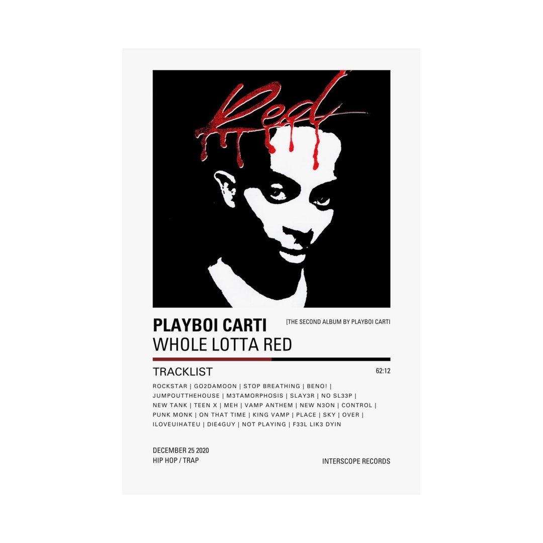 Playboi Carti Poster Album Cover / Gift for Hip Hop Trap Fan / Home ...