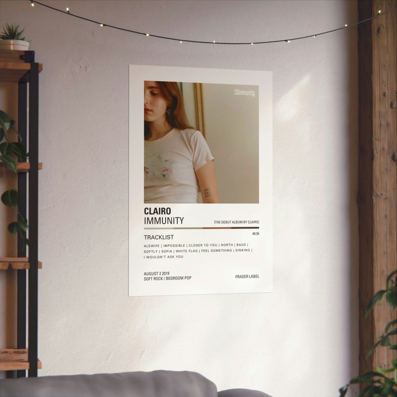 Clairo Poster Immunity Album Cover / Gift for Indie Pop Fans / Home ...