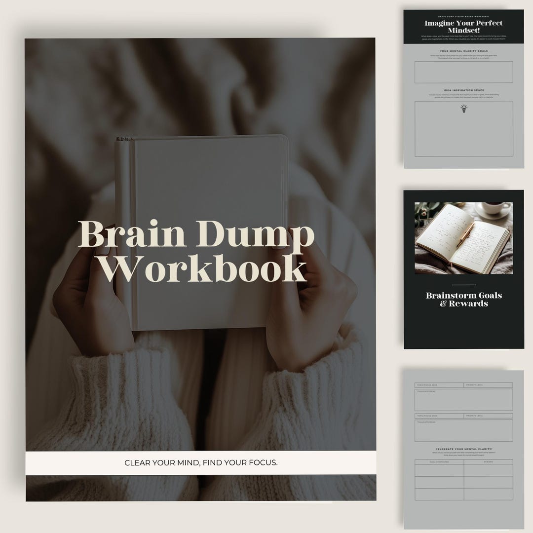 Brain Dump Workbook | ADHD Planner & Brain Dump Sheet | Productivity Planner, To-do List ...