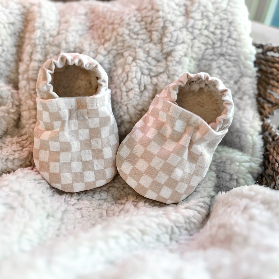 Baby Moccs, Beige Checker, Baby Booties, Crib Shoes, Soft Sole Shoes ...