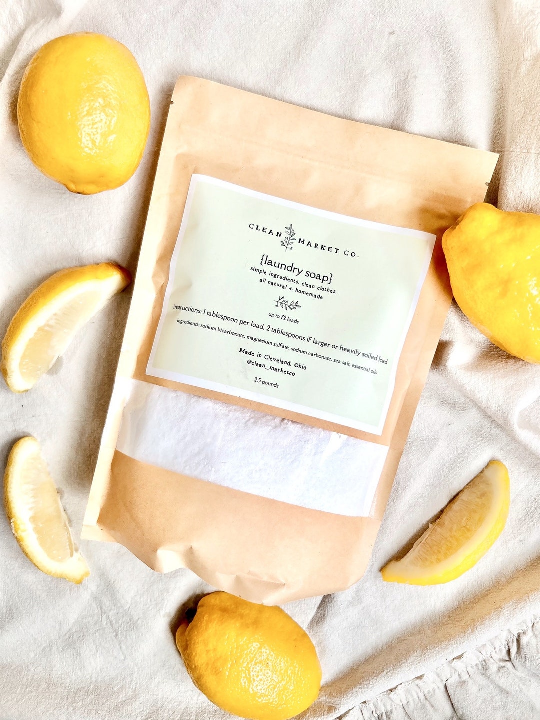 Lemon Laundry Soap Laundry Detergent All Natural Lemon Scent Laundry ...