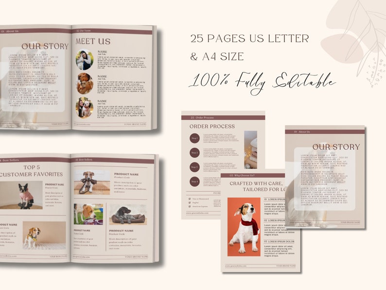 Pet Product Catalog Template - Etsy