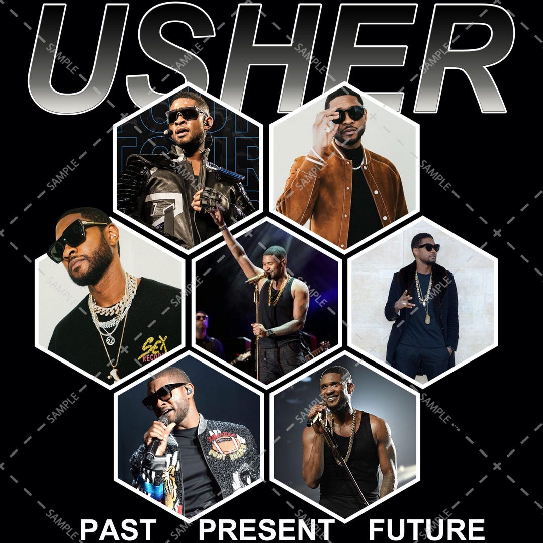 Usher PNG File Usher Fan Digital File, Usher Concert Png File, Usher ...