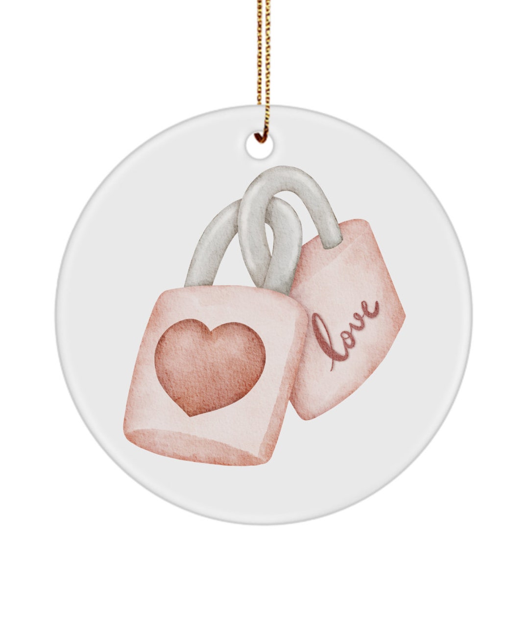 Locks Ornament, Gift for Couple Him Her Birthday Christmas Valentine's ...