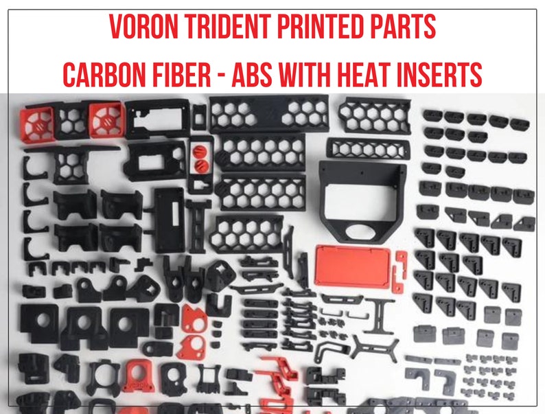 Voron Trident All Printed Parts Carbon Fiber ABS, With Stealthburner ...
