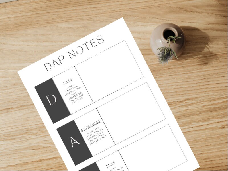 DAP Note Outline - Etsy