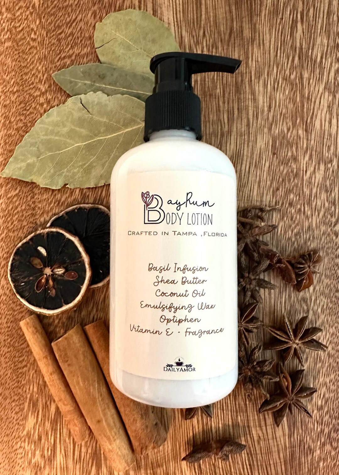 Bay Rum Body Lotion Men/natural Moisturizer Basil Shea Buttermen’s ...
