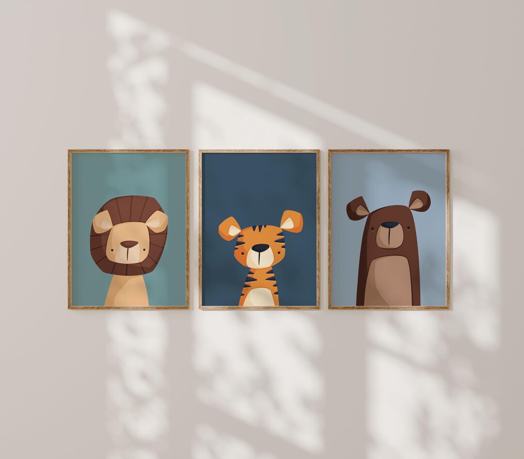 Lions and Tigers and Bears OH MY | Printable | Set of 3 Prints ...