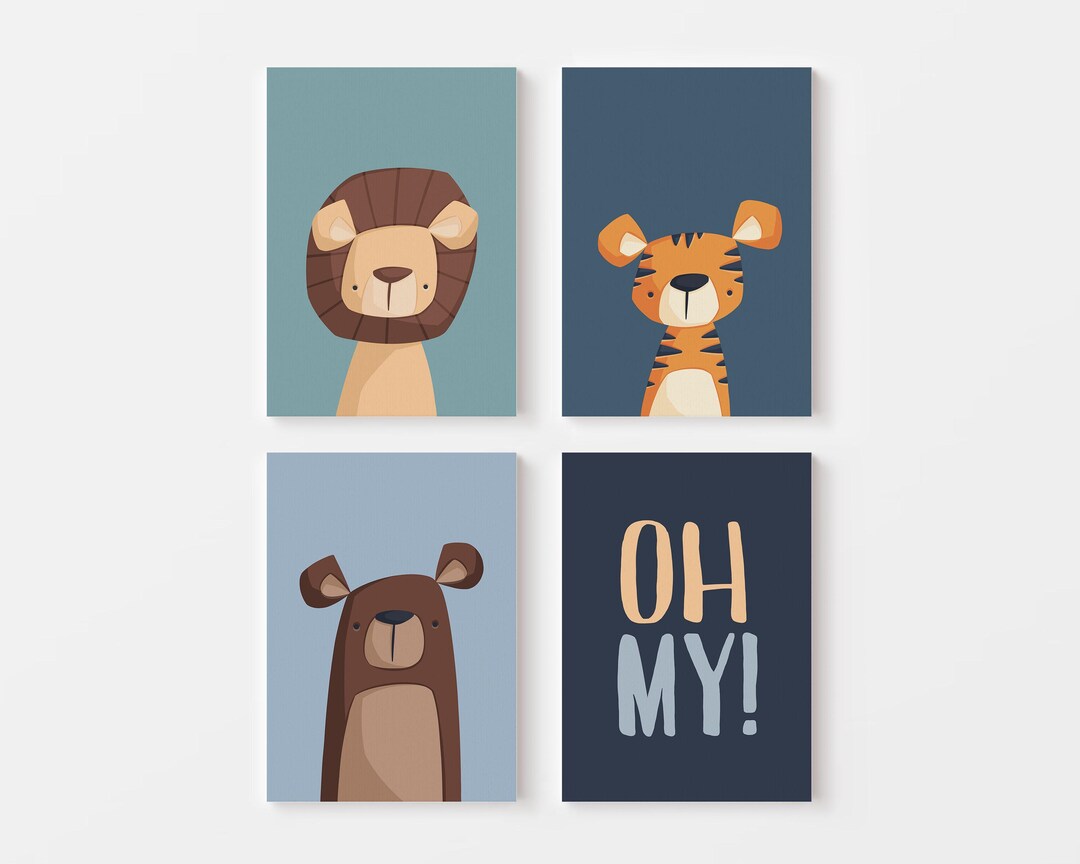 Lions and Tigers and Bears OH MY | Printable | Set of 4 Prints ...