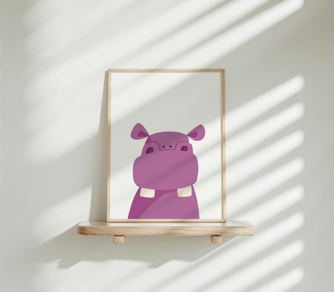 Hippo Wall Art | African Animal Poster | Jungle Animal Print ...