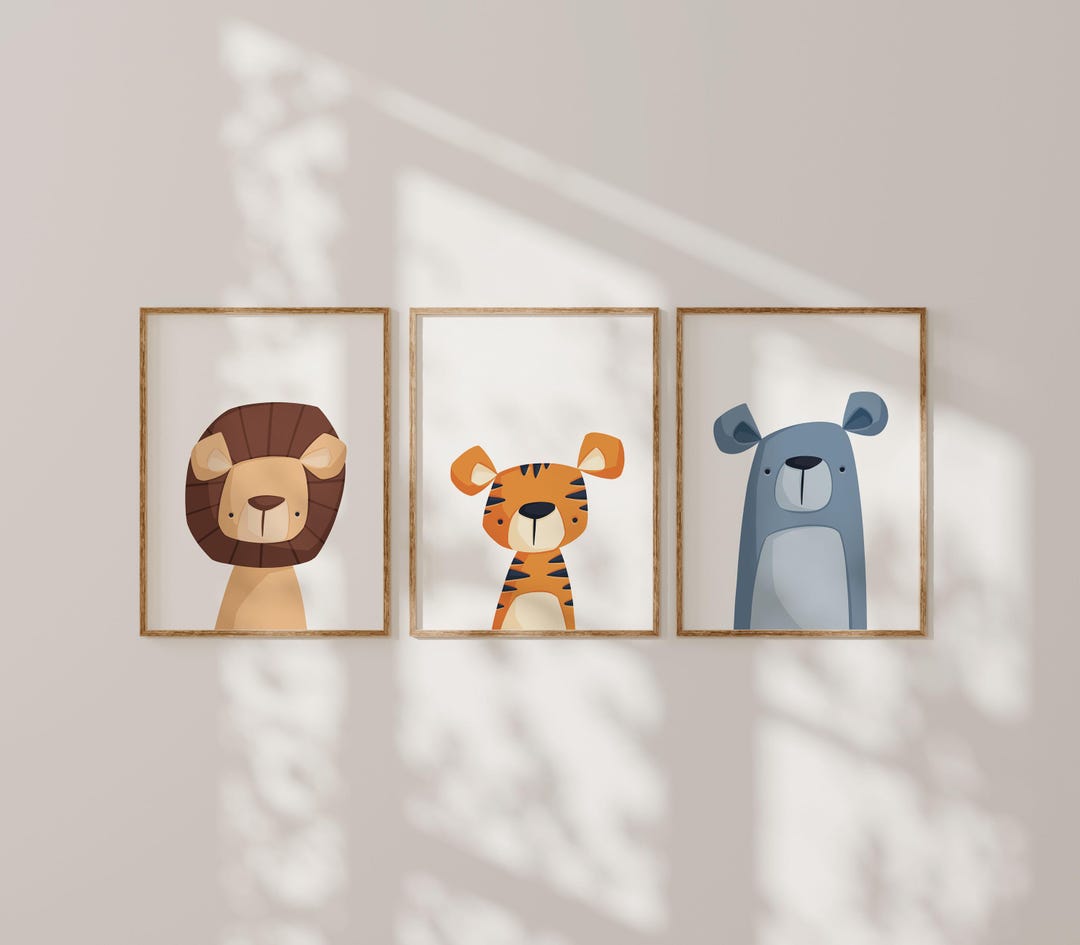 Lions and Tigers and Bears OH MY | Printable | Set of 3 Prints ...