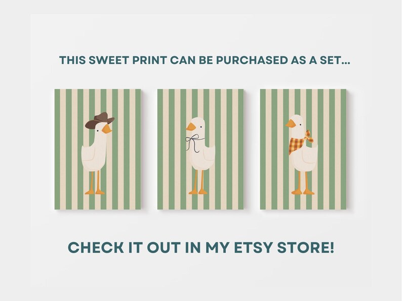 Silly Goose Wall Art | Green Nursery Decor | Bandana Goose | Nursery ...