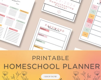 Homeschool Planner Pages Printable Planner Homeschooling Planner ...