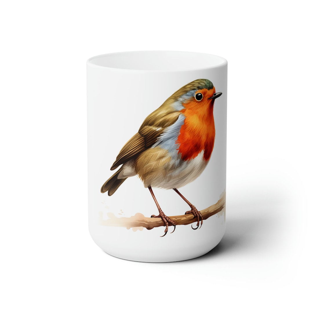 Robin Coffee Mug Robin Gift Robin Birds Robin Cup Bird Mug Bird Loving ...