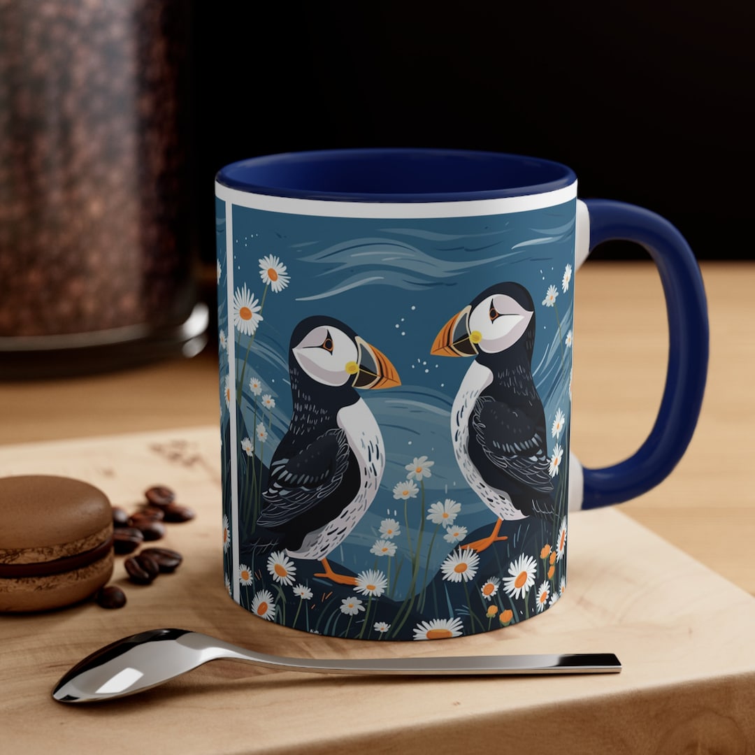 Puffin Coffee Mug, Bird Lover Mug, Outdoor Lover Mug, Puffin Lover Gift ...