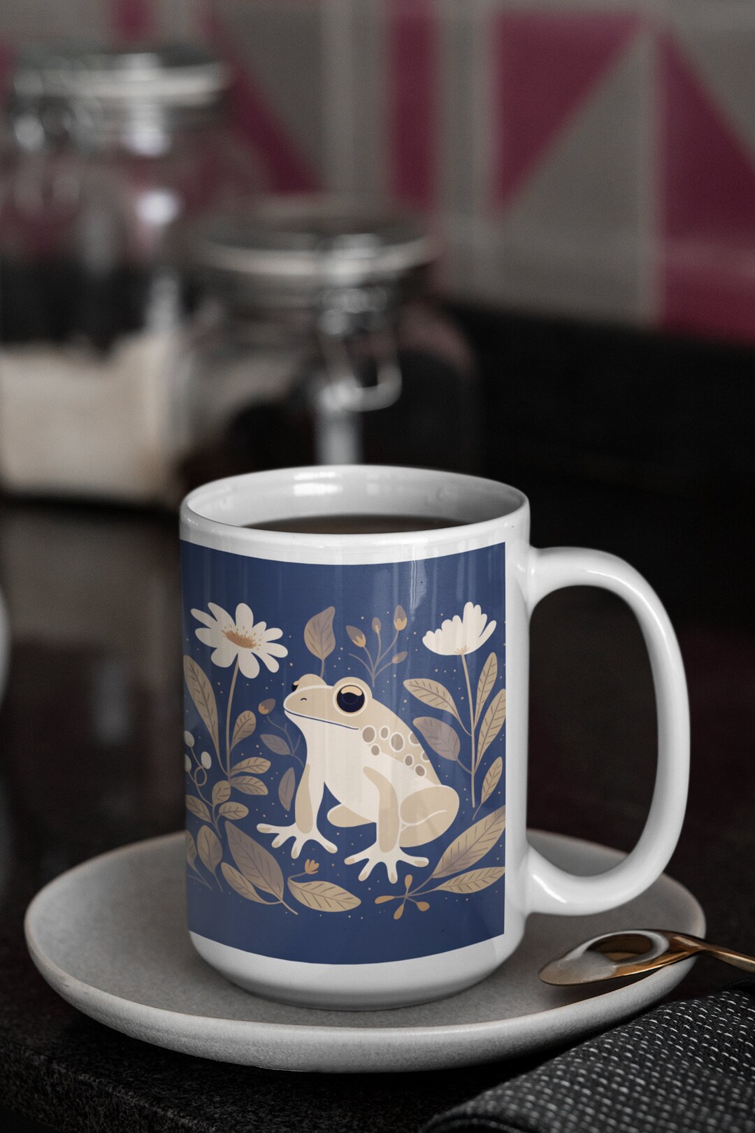 Cottage Core Frog Coffee Mug, Frog Lover, Cute Frog, Gift for Her, Gift ...