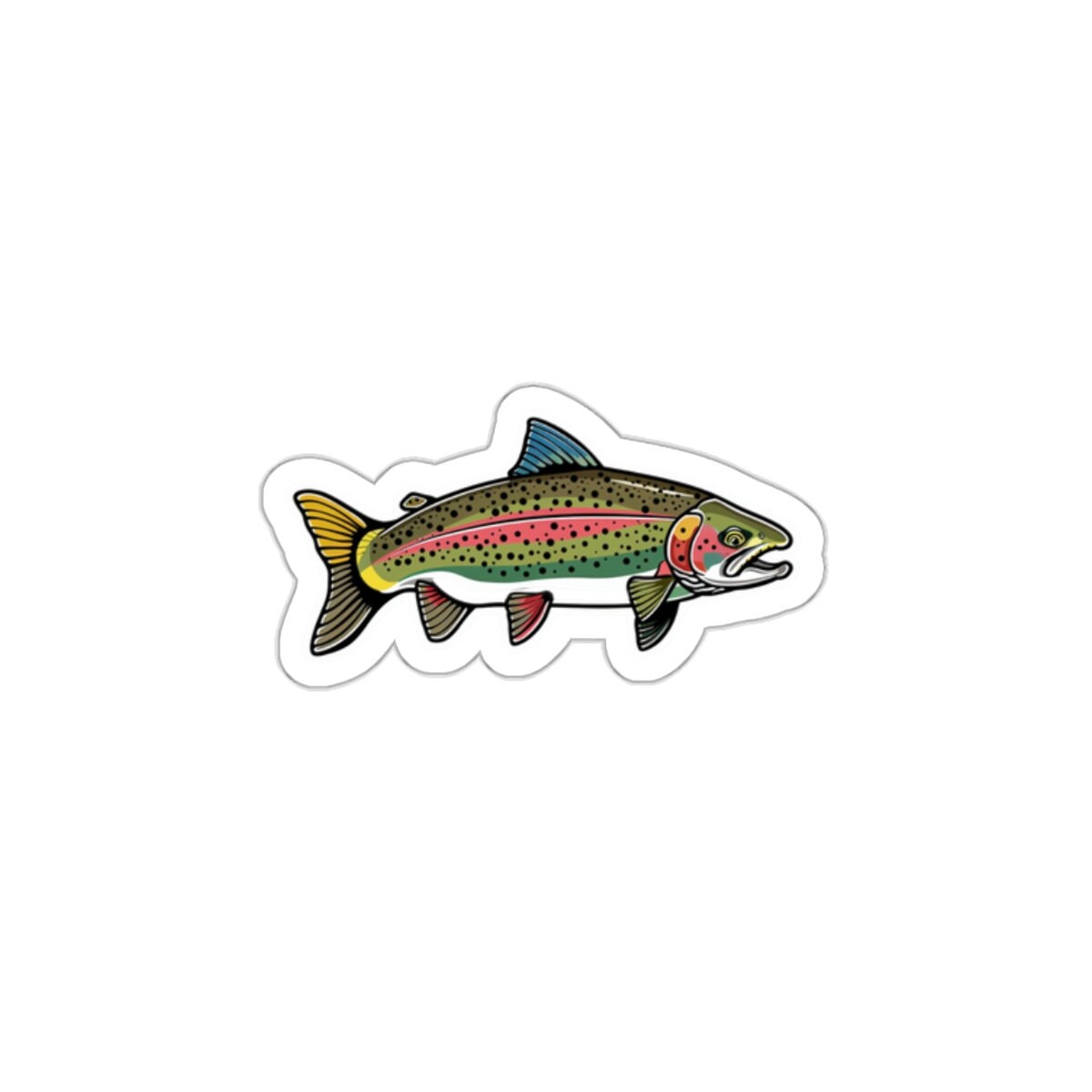Rainbow Trout Sticker, Fish Sticker, Fisherman, I Love to Fish, Outdoor ...