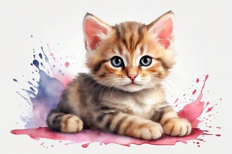 Digital Art | Instant Download Cat Baby Kittens Arts 5 Digital Download ...