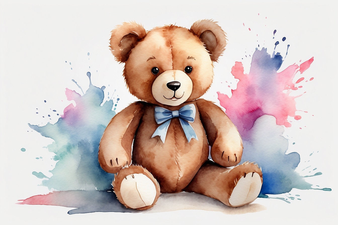 Digital Art | Instant Download | Teddy Bear | Adorable Teddy | Teddy ...