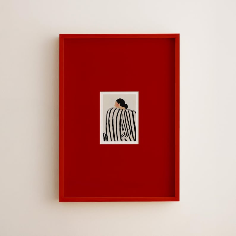 Frame Color Mat Mockup | Custom Frame Color Size Mount Passe Partout ...