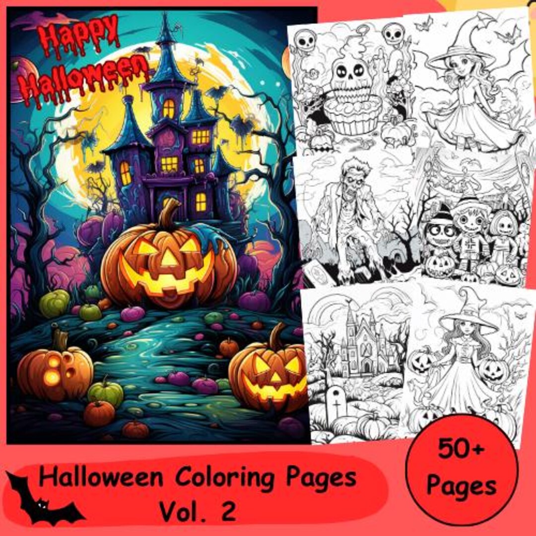 Halloween Coloring Pages Vol. 2, Halloween Coloring Pages for All Ages ...