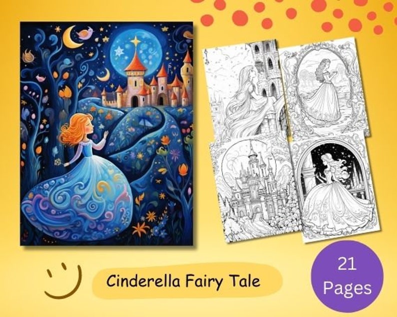 Fairy Tale Coloring Pages 21 Unique Coloring Pages of - Etsy