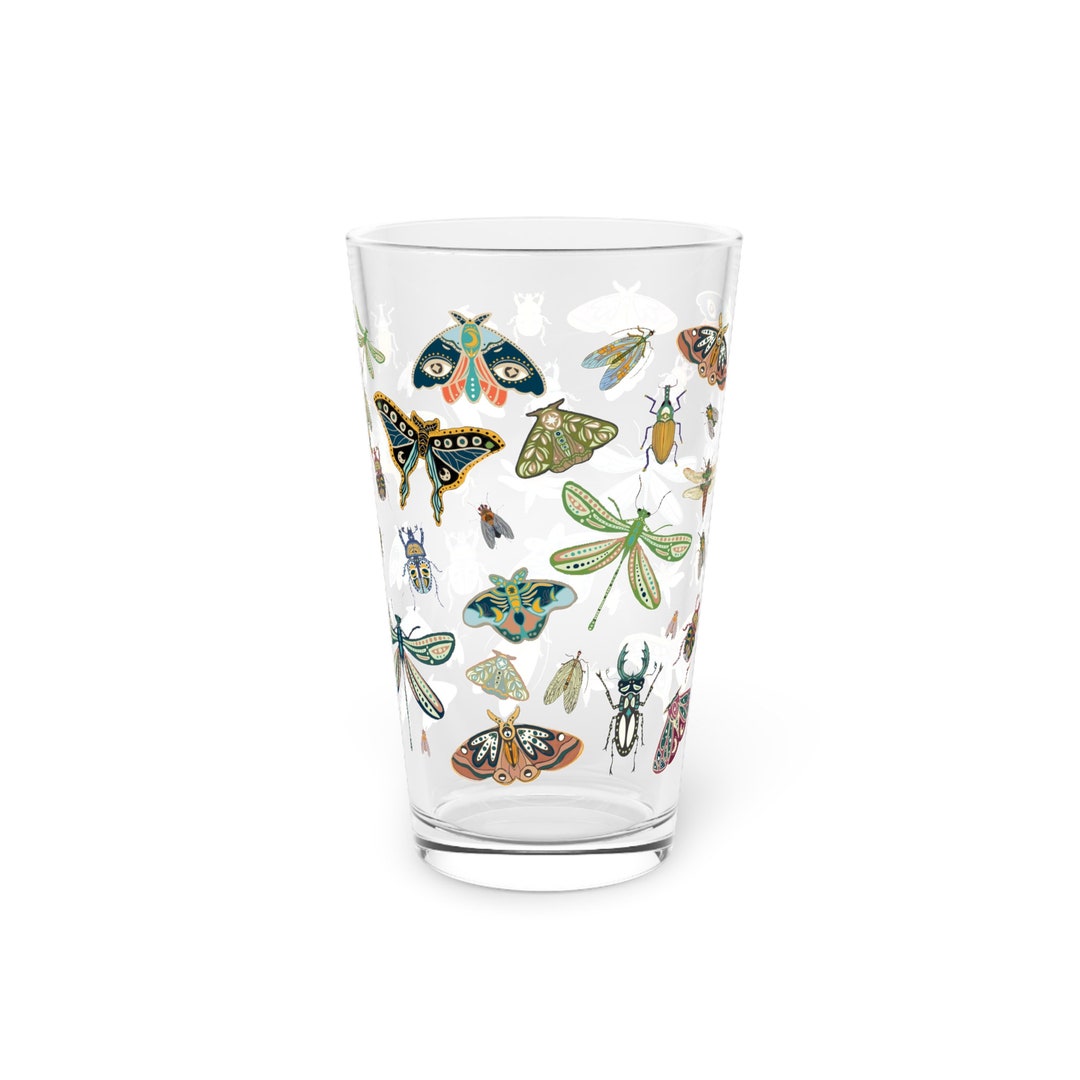 Entomology Pint Glass: Colorful Bug & Insect Designs - Etsy