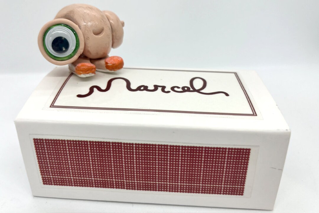 Marcel the Shell With Shoes On, Clay Figurine With Match Box Bed ...